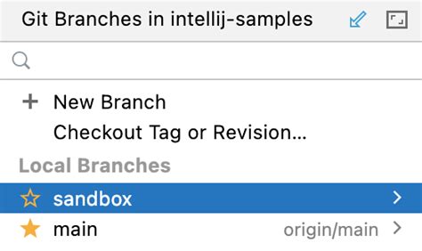 manage git branches intellij idea