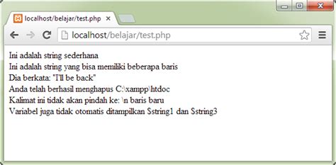 tutorial belajar php part 15 mengenal tipe data string dan cara