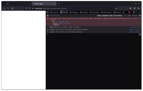 microfrontends uncaught error shared module is not available for