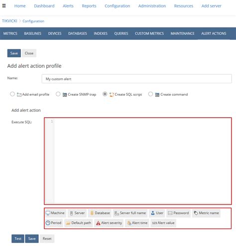 how to use custom sql script alerts in apexsql monitor