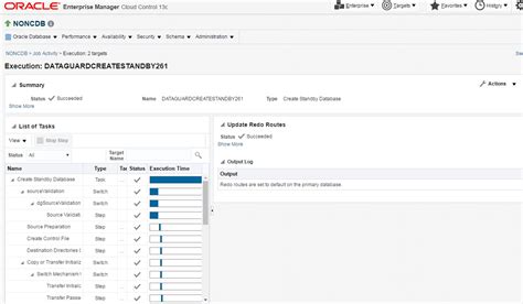 steps for create standby database from oem 13c cloud control oracle help