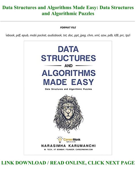 Download In [pdf] Data Structures And Algorithms Made Easy Data