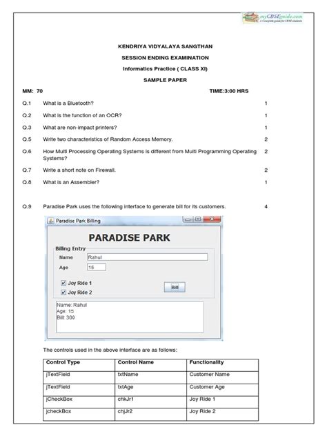 cbse class 11 informatics practices sample paper 01 solved pdf