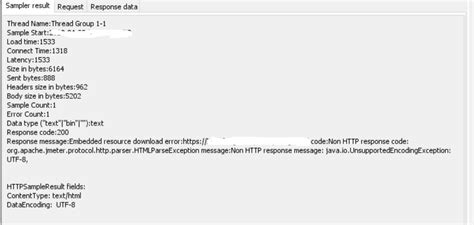 jmeter error unsupportedencodingexception utf 8
