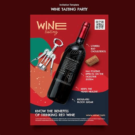 Modelo De Cartaz De Festa De Degustação De Vinhos Psd Grátis