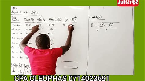 Mean Expected Profit Standard Deviation Coefficient Of Variation