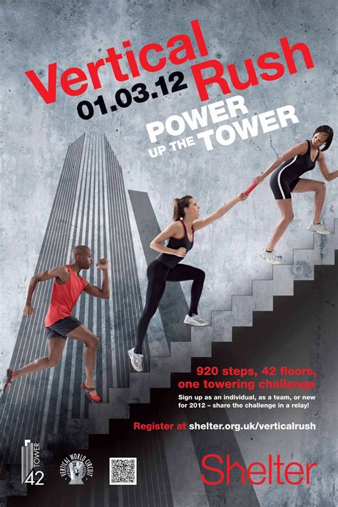 shelter releases outdoor campaign to promote vertical rush charity