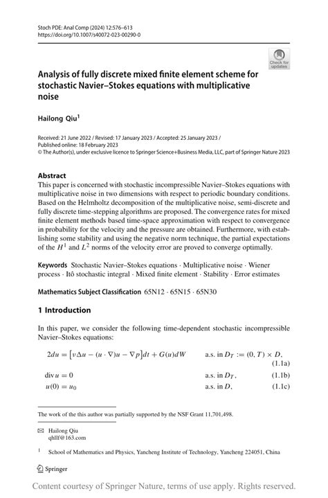 Analysis Of Fully Discrete Mixed Finite Element Scheme For Stochastic
