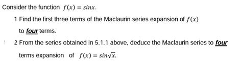 Answered Consider The Function F X Sinx 1… Bartleby