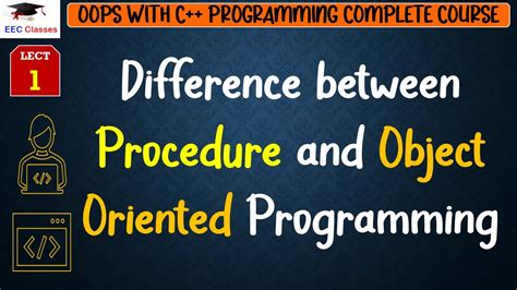 L1 Difference Between Procedure And Object Oriented Programming Oops