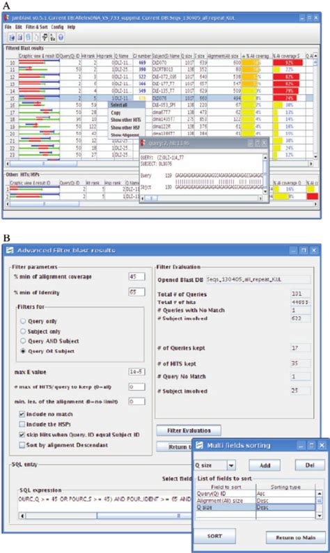 a screenshot of features and options of the blast
