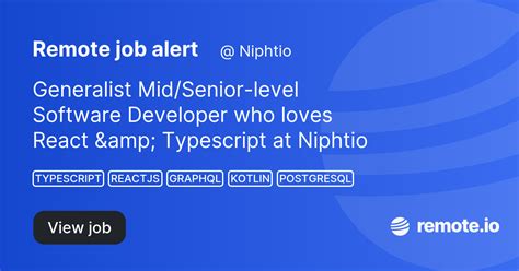generalist mid senior level software developer who loves react