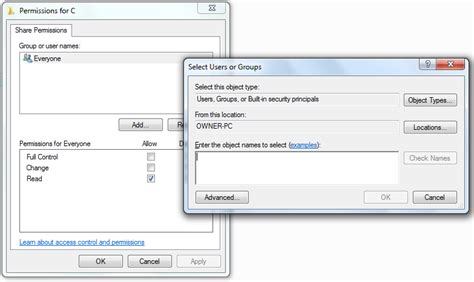 how to add user from another computer as a local user for file sharing