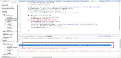 module 14 exception could not be scrolled into view box
