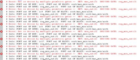 precision vhdl error net is driven by multiple primitive gates