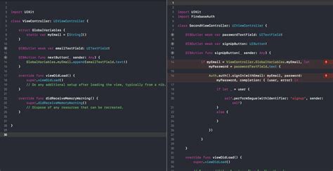 ios firebase auth creating new user with text input from a different