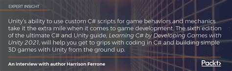 learning c by developing games with unity 2021 kickstart your c