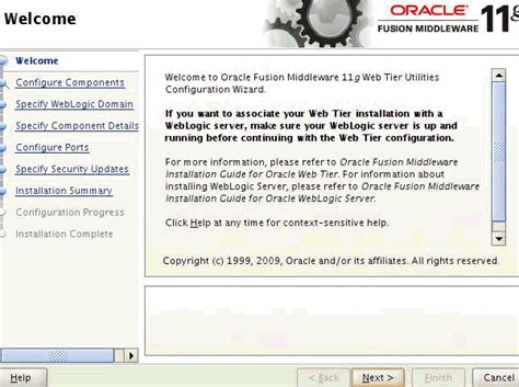 installing and configuring oracle web tier