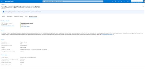 set up an azure sql managed instance and connect over a