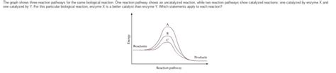 Solved The Graph Shows Three Reaction Pathways For The Same