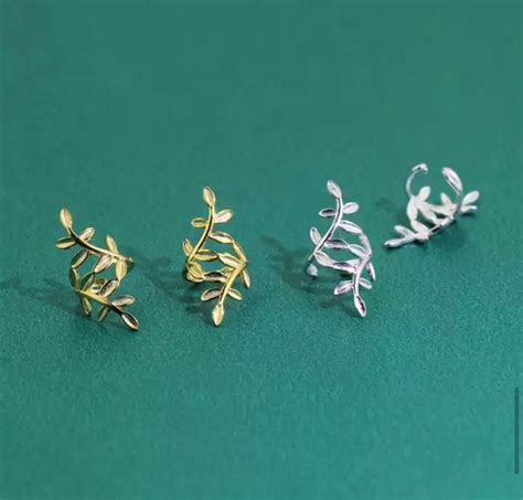 Sterling Silver Branch Ear Cuff Leaf Ear Cuff Sterling Silver Etsy