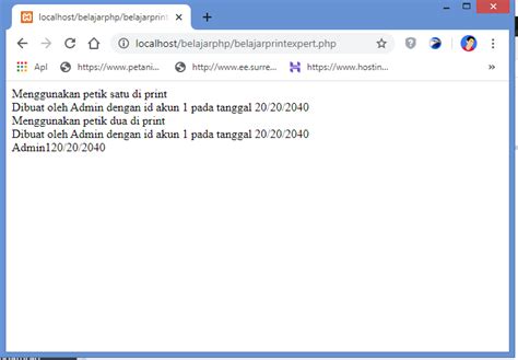 tutorial pemrograman php cara menampilkan teks dan variabel di php