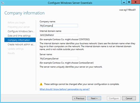 installing and configuring the windows server essentials experience