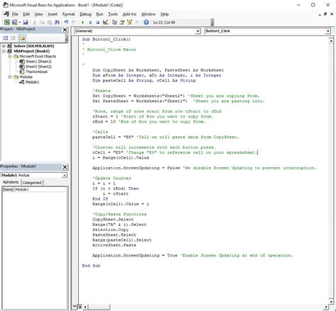 microsoft excel pressing a button to cycle through a
