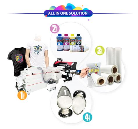 Cowint Direct To Film Digital Inkjet Printers 5 Color Cmykw Heat