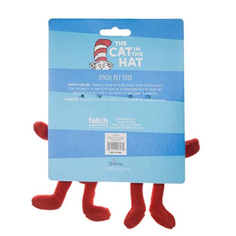 Dr Seuss The Cat In The Hat 3 Piece Cat Toys With Catnip Cat Feather