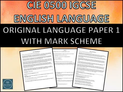 Cambridge Igcse 0500 English Language Practice Paper 1 Teaching Resources