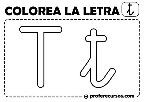 Letra T Para Colorear