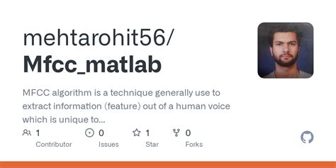 Github Mehtarohit56 Mfcc Matlab Mfcc Algorithm Is A Technique