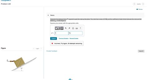 Solved Determine The Minimum Force P Required To Push The