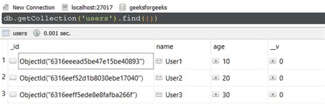 mongoose documen sertmany api geeksforgeeks