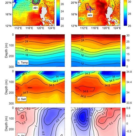 Data Validation A B Maps Of Sst Shading °c And Surface Current