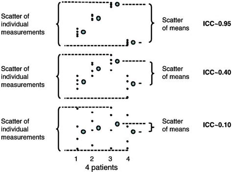 Schematic Demonstrating Intraclass Correlation Coefficient Icc As A