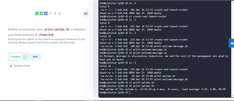when i try to open the script file called print uptime sh is not