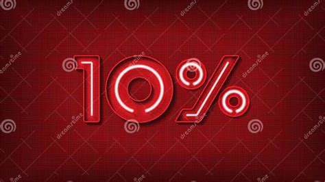 21710 Per Cent Percent Numbers On A Red Background Red Letter Tone