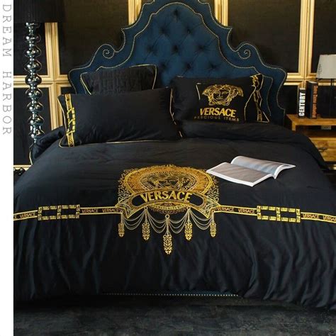 Sassy Boutique — Medusa Black And Gold Luxury 100 Cotton 4 Piece