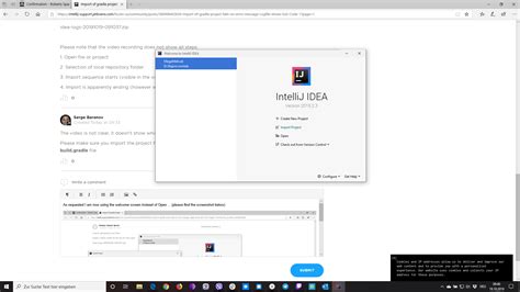 import of gradle project fails no errro message logfile shows exit