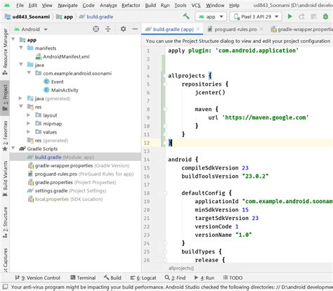 build gradle how to fix error could not find method
