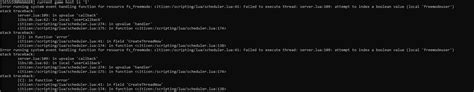 error citizen scripting lua scheduler lua 41 fivem