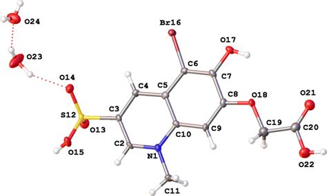 The Molecular Structure Of Q2 Showing The Atom Labelling Scheme