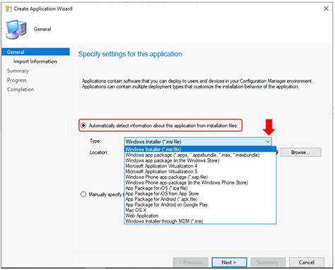 sccm application supported deployment types configmgr endpoint
