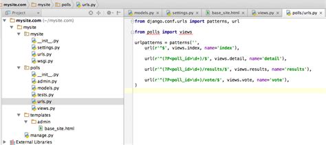 python django tutorial importing views from polls