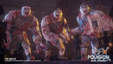 unity asset polygon boss zombies low poly 3d art by synty gfx hub