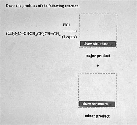 Solved Draw The Products Of The Following Reaction Hci Draw Structure