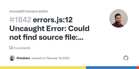 errors js 12 uncaught error could not find source file inmemory