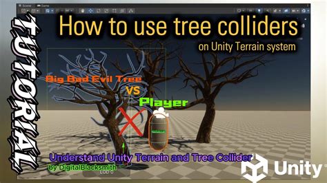 how to use tree collider colliders on unity terrain system youtube